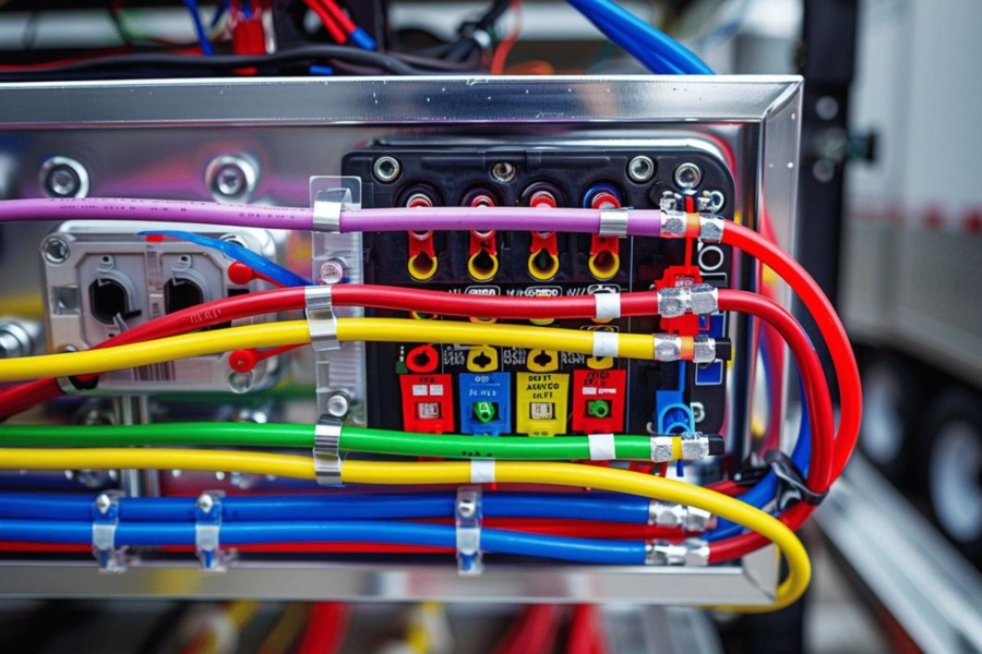 Schéma de branchement pour prise remorque : guide de câblage avec code couleur des fils